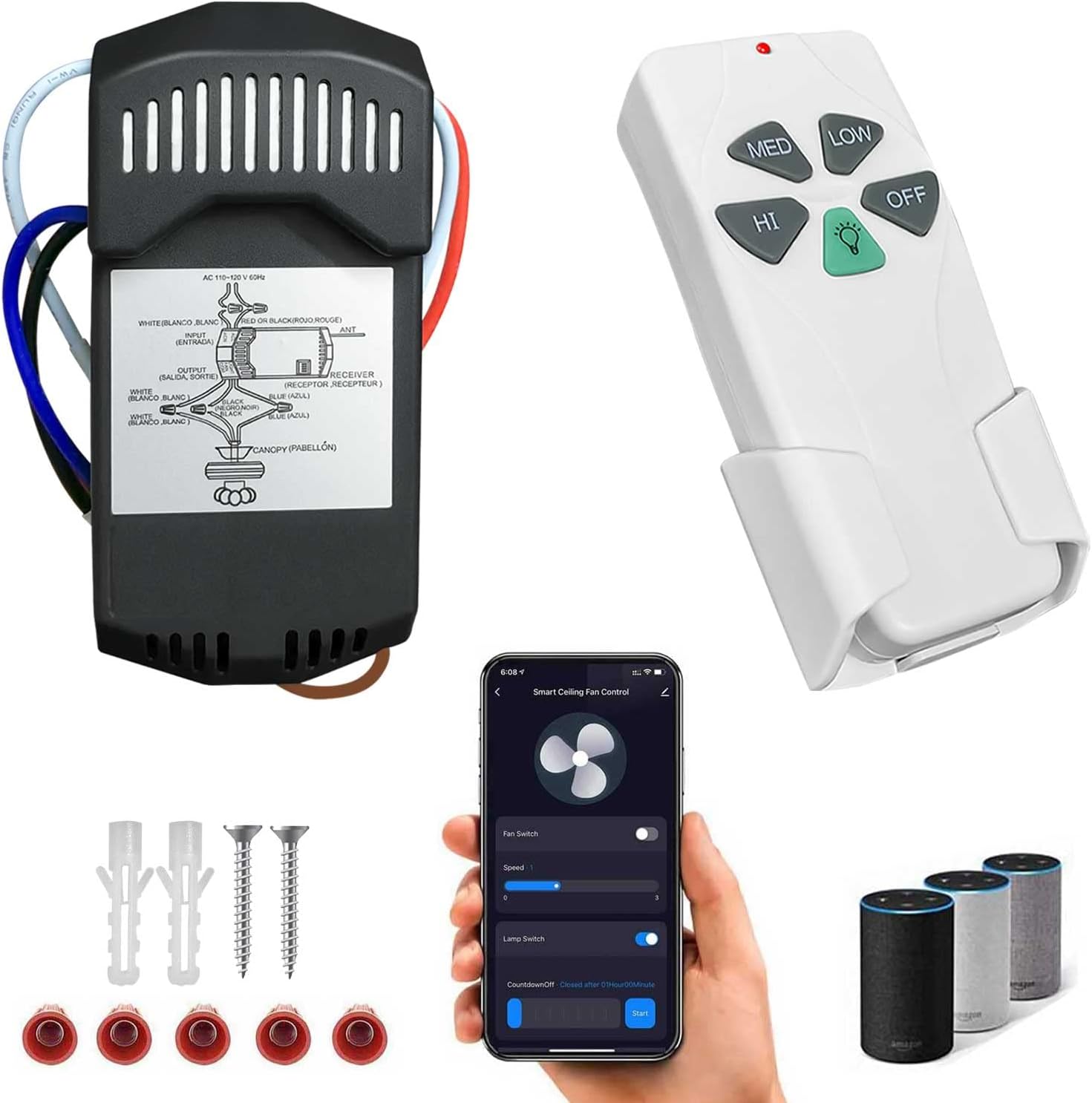 Brilliant Smart Wifi Ceiling Fan Remote Control Kit at Patrick Purcell blog