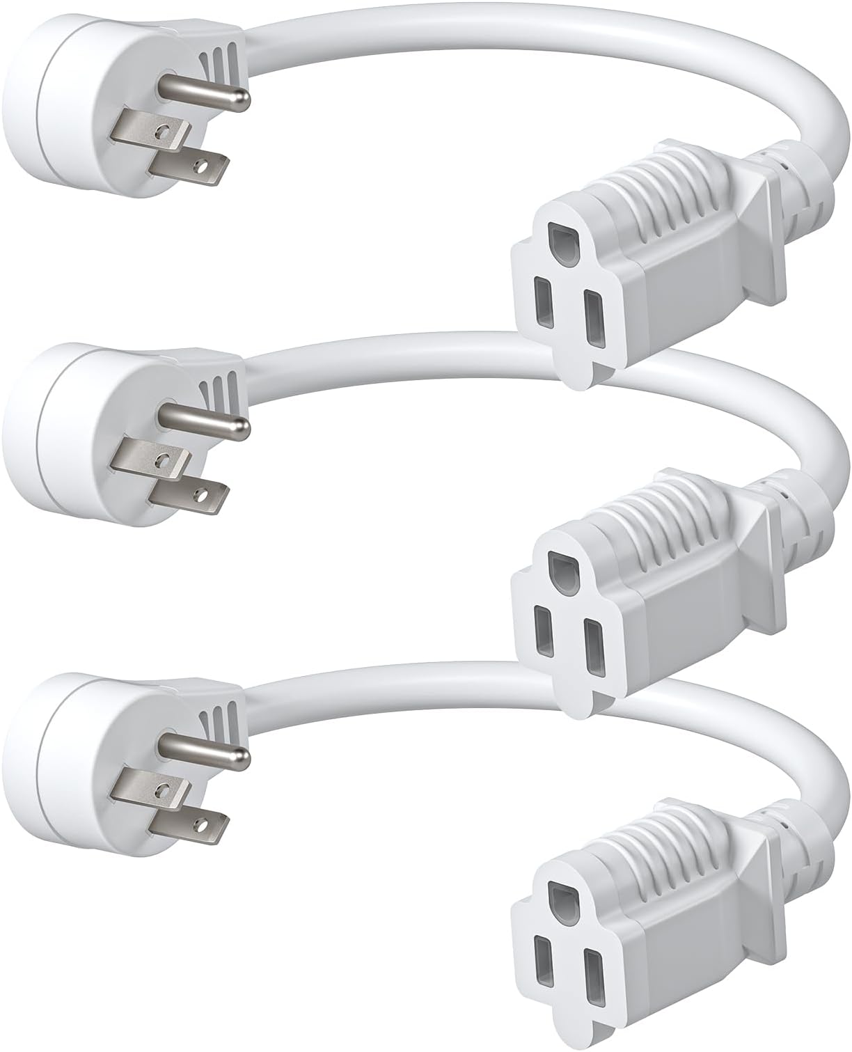 FIRMERST Lot de 3 rallonges de prise plate 1875 W 15 A de 3 m ...