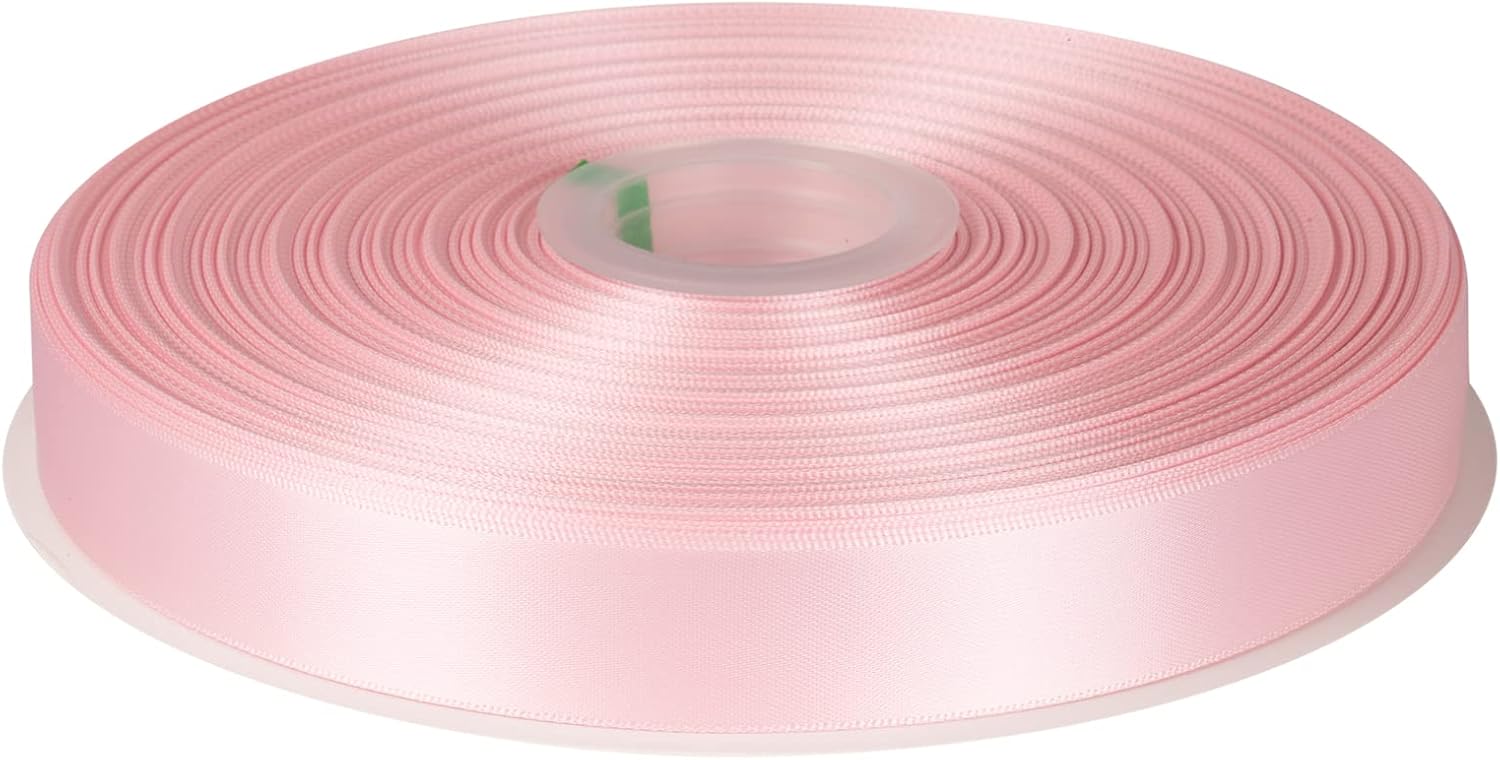 Amazon.com: 7/8" X 100 Yards Double Faced Satin Ribbon Lt. Pink ...