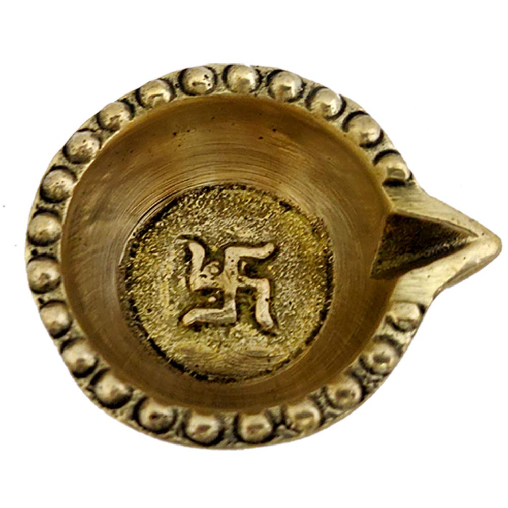 Buy Divya Mantra Home Decor Diya Lamp Indian Pure Brass Hindu ...