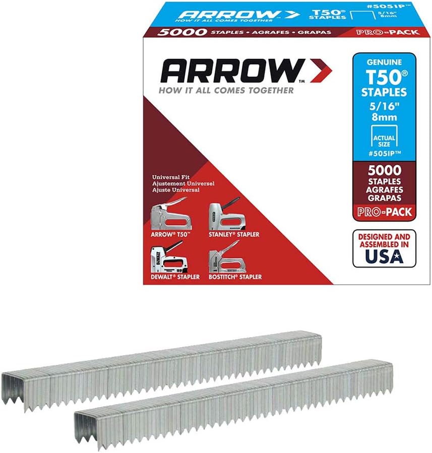 Arrow A505IP T50 Staples, Steel, 5/16 Inch (8 mm) : Amazon.co.uk: DIY ...