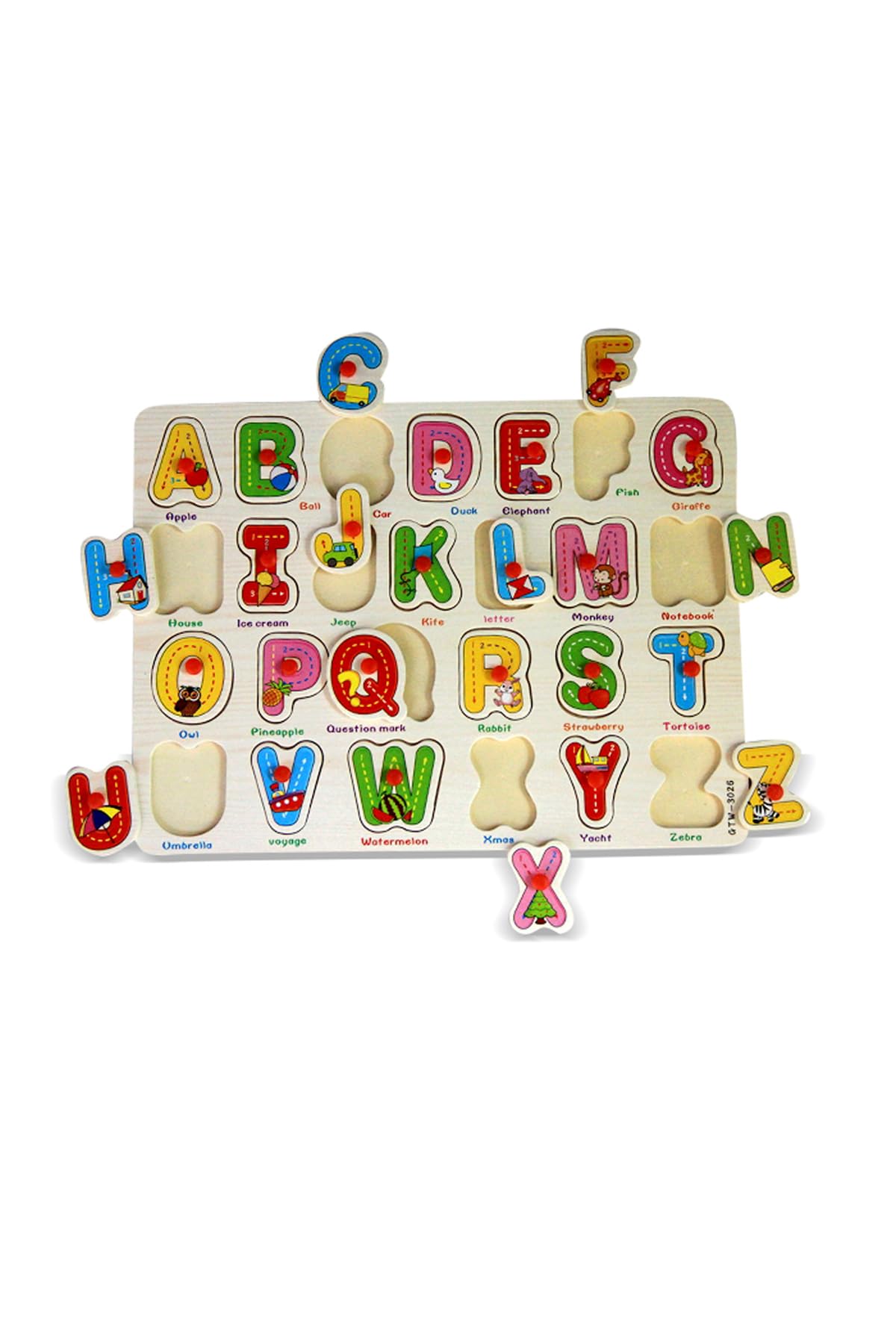 Wooden Puzzle Toy 3D Alphabet Puzzles | ABCD Toys for Kids | Toddler ...