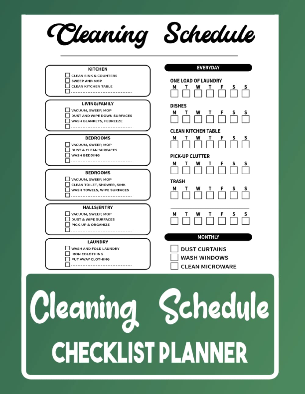 Buy cleaning schedule checklist planner: Seasonal Plan out Household ...