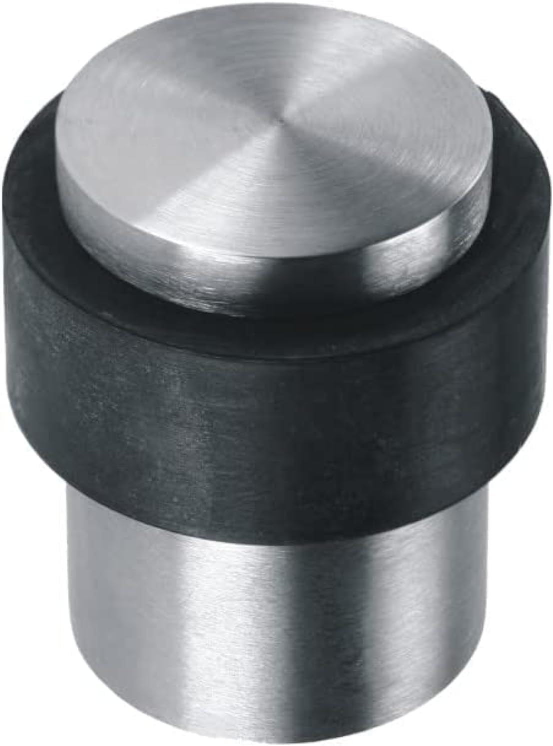 Cylindrical Round Door Stopper With Black Rubber Floor Mounted Sleek ...