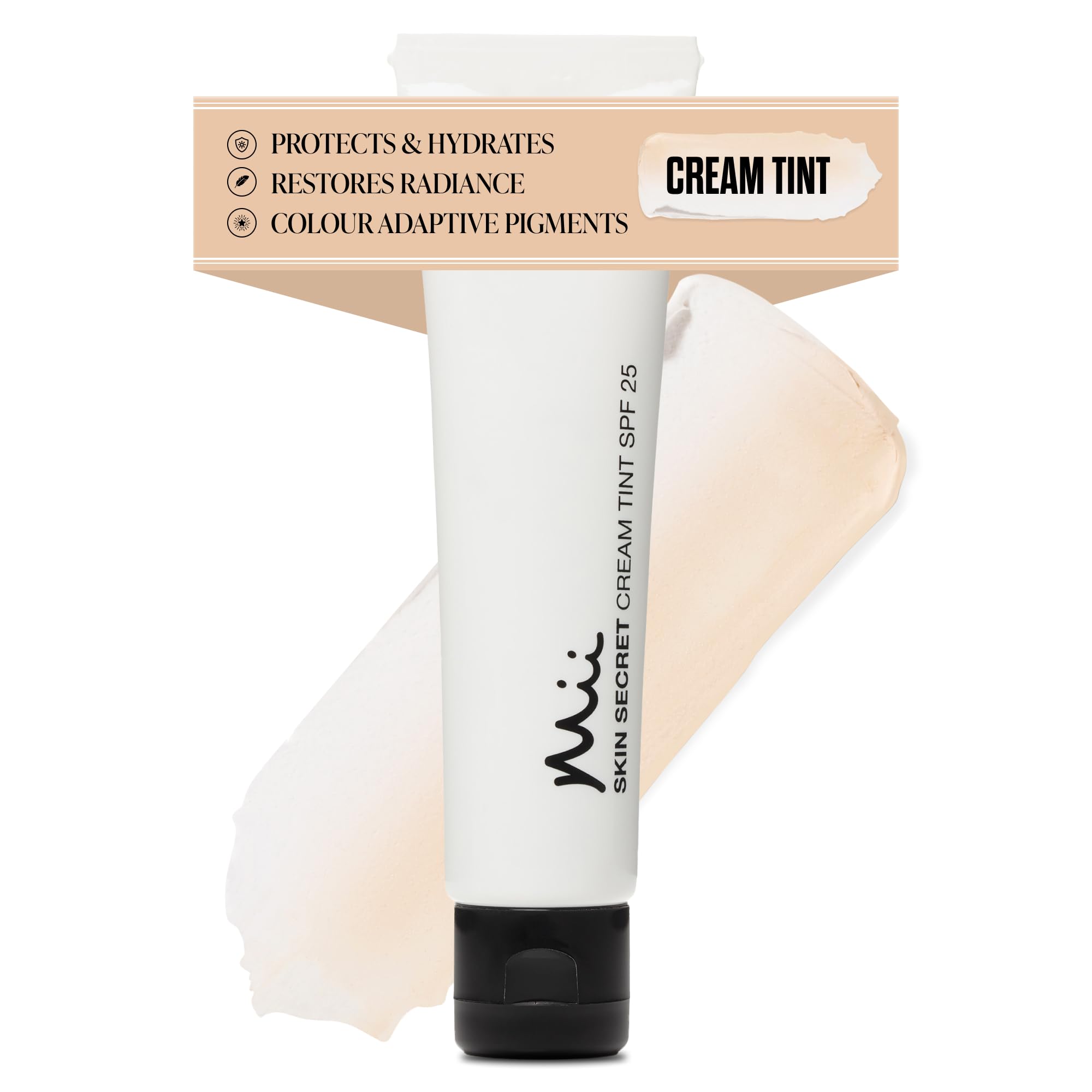 Mii Cosmetics Skin Secret Cream Tint | SPF25 | Ultra-Lightweight Fluid ...