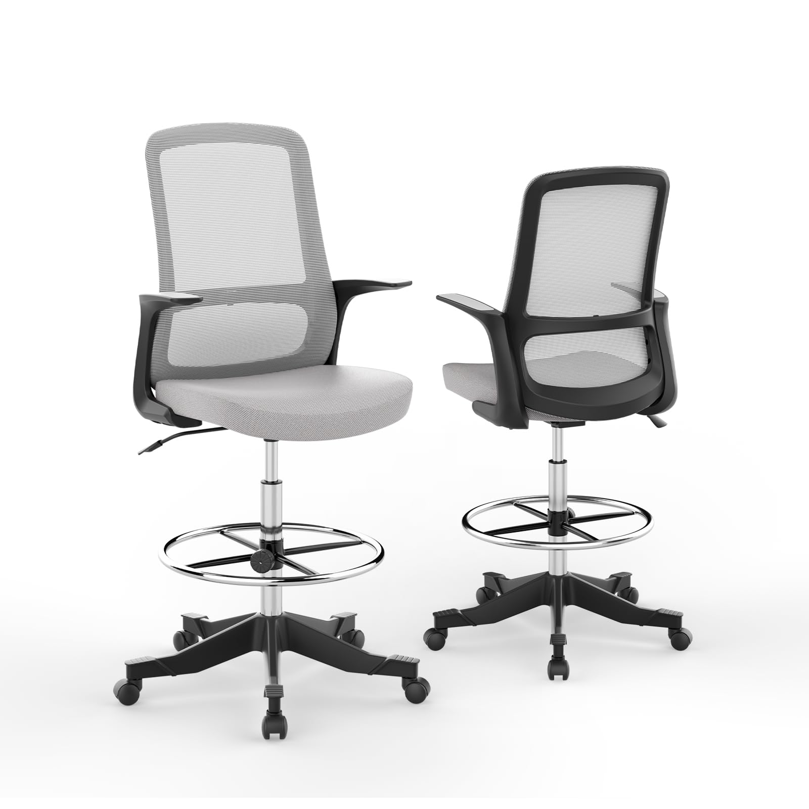 Buy Drafting Chair Mesh Tall Office Chair Ergonomic Computer Standing ...
