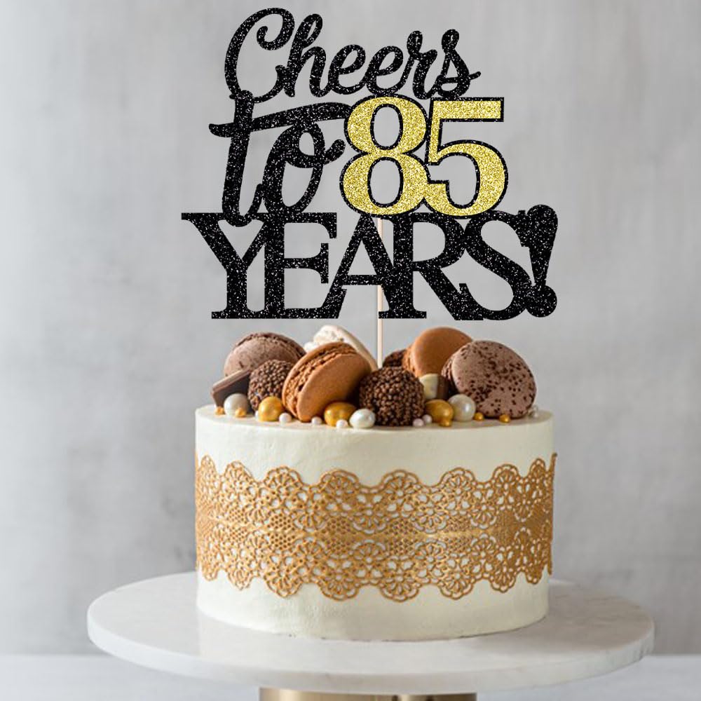 Snapklik.com : Klionjor Happy 85th Birthday Cake Topper Cheers To 85 ...