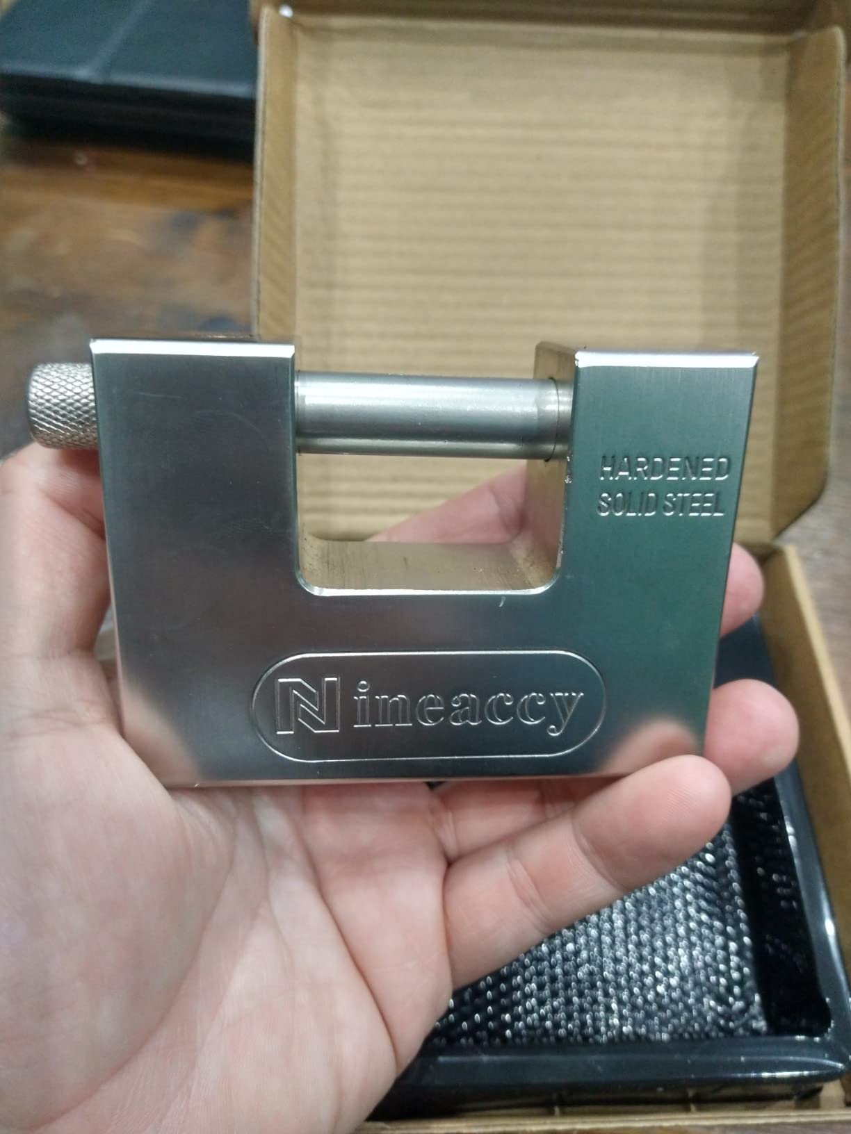 Nineaccy 5 Keys Super Heavy Duty Padlock Lock for Garage Warehouse ...