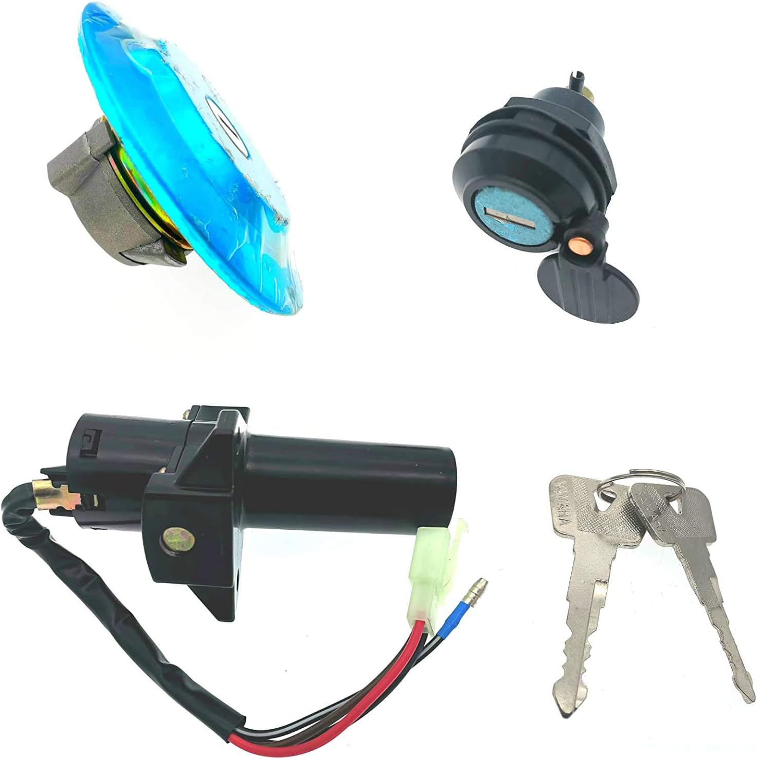 Amazon.com: Motorcycle Scooter Lock Set Ignition Switch Fuel Gas Tank ...