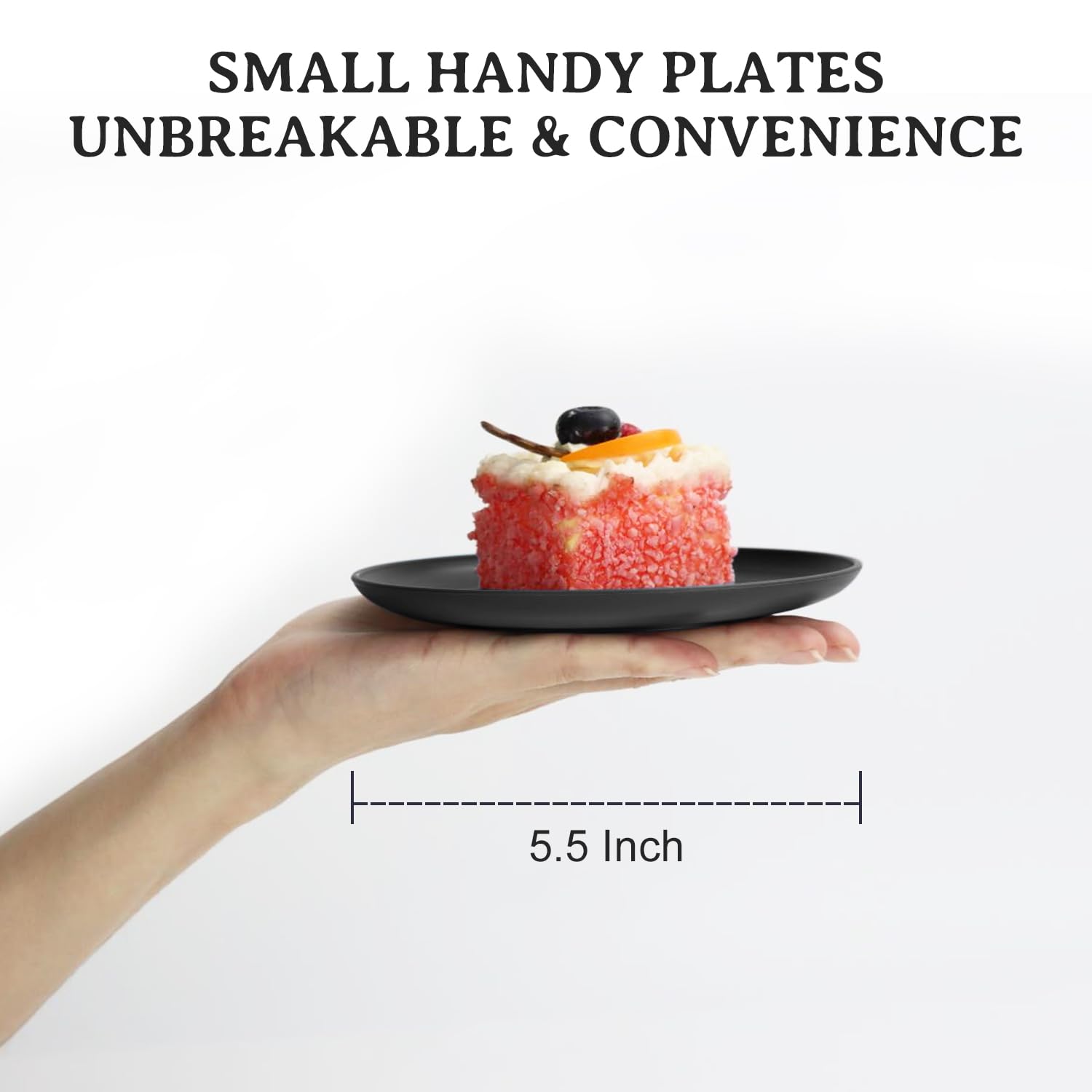Snapklik.com : 5.5Inches Handy Appetizer Plates Set Of 8 - Small Wheat ...