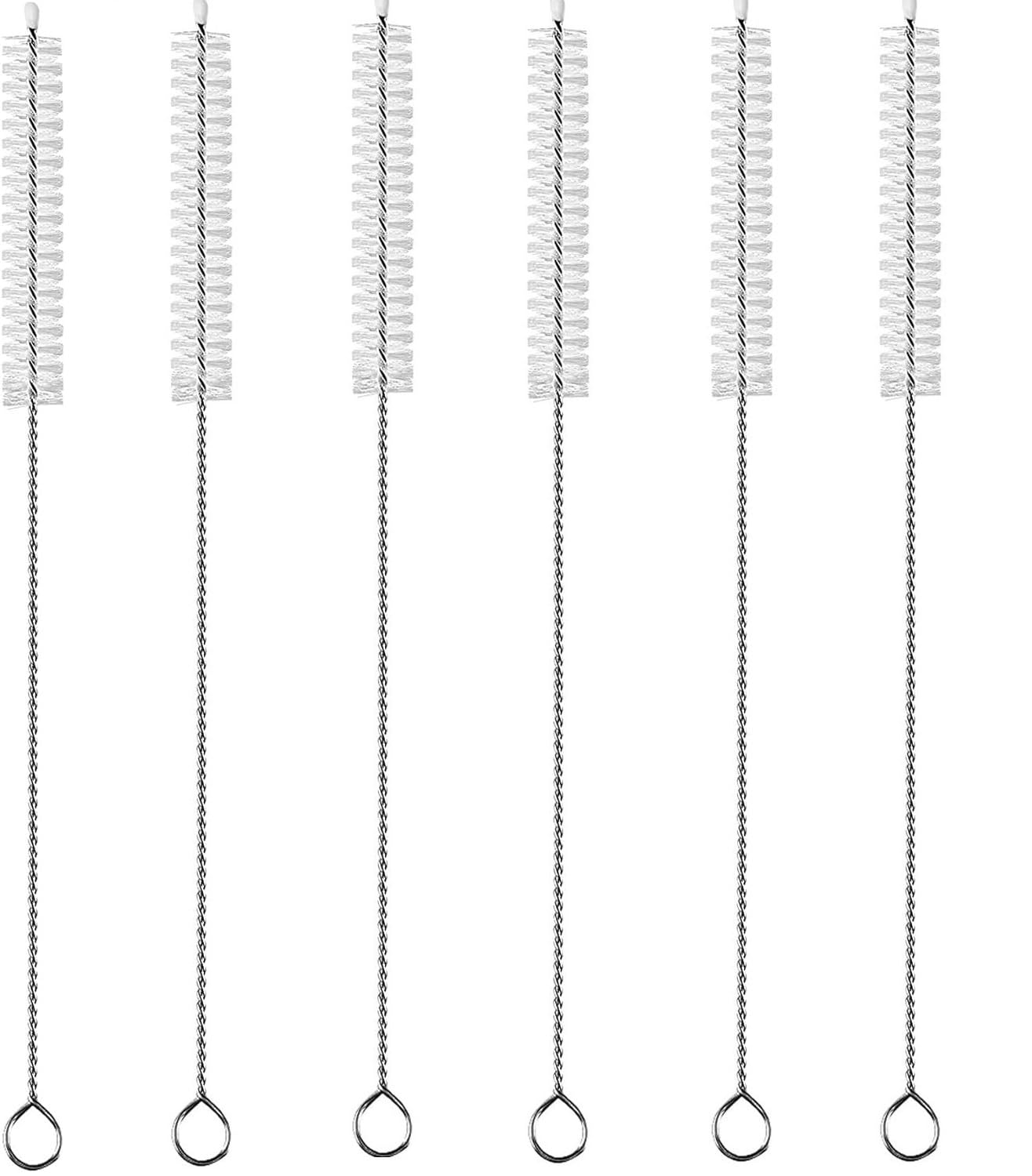 Bendable Nylon Bristle Straw Cleaner Brush Set with Stainless Steel ...