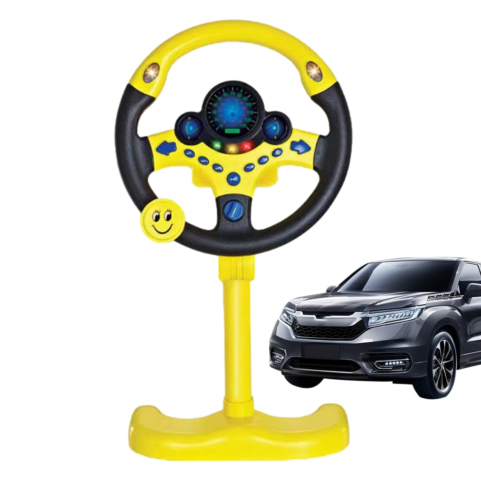 Steering Wheel Toy, Pretend Driving Seat Toys, Car Backseat Pretend ...