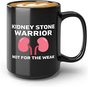 Amazon.com: Kidney Stone Survivor Coffee Mug 15oz Black -Kidney Stone ...