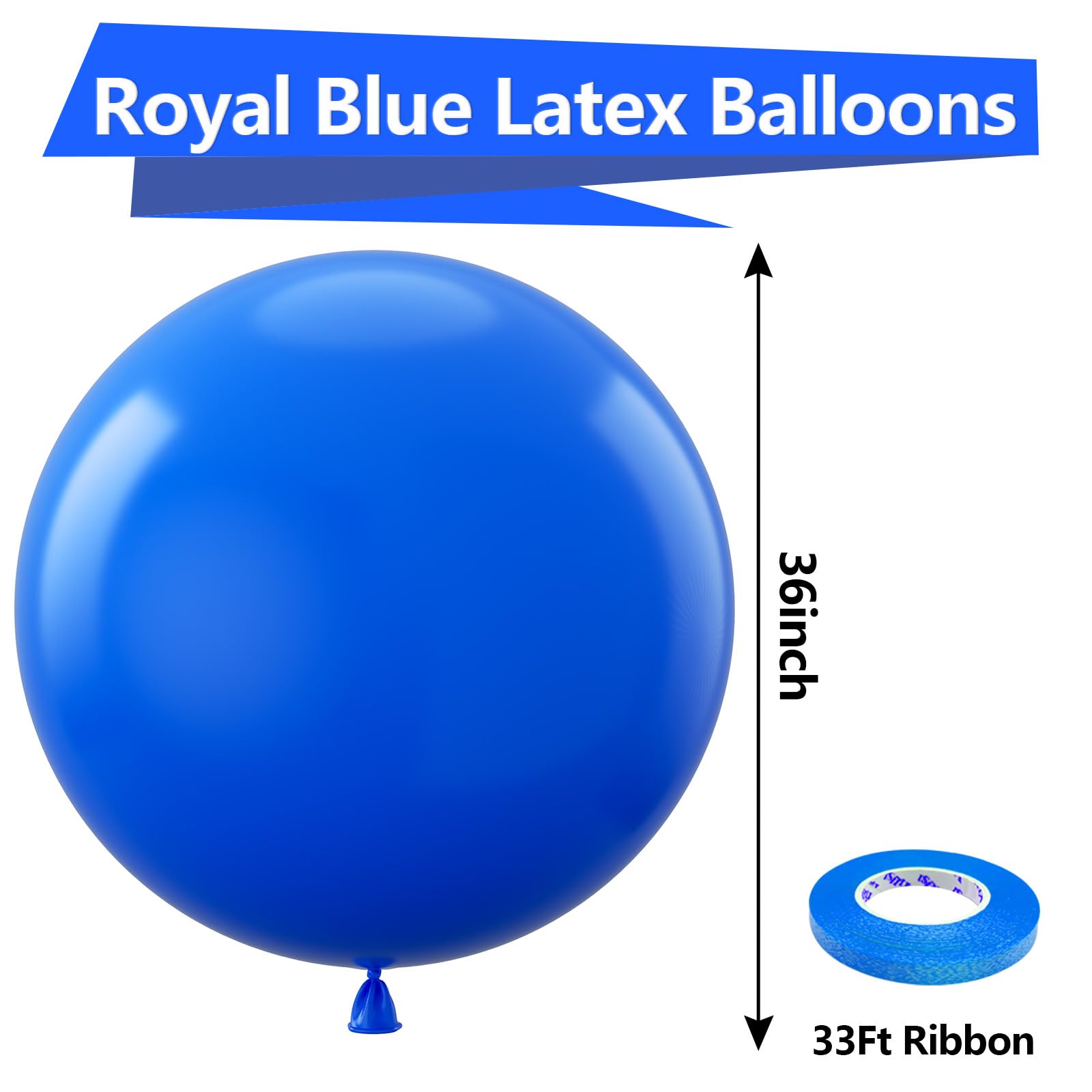 Snapklik.com : Royal Blue Giant Balloons 36 Inch - 8 Pack Jumbo Large ...