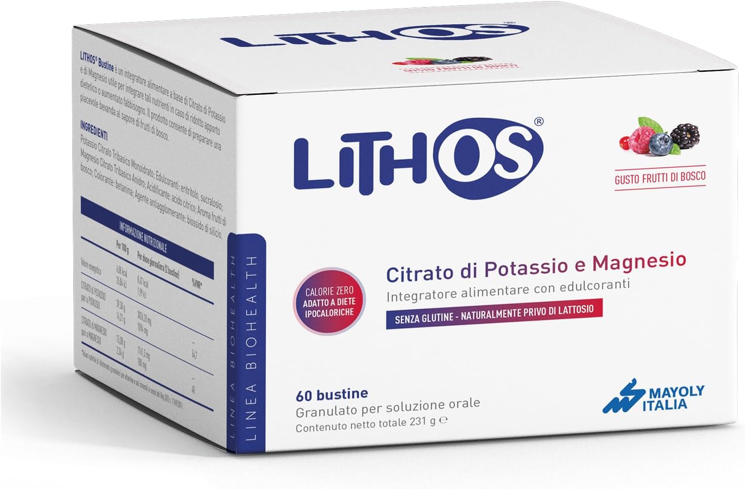 Lithos - Integratore Alimentare a Base di Citrato di Magnesio e Potassio, Supplemento ...
