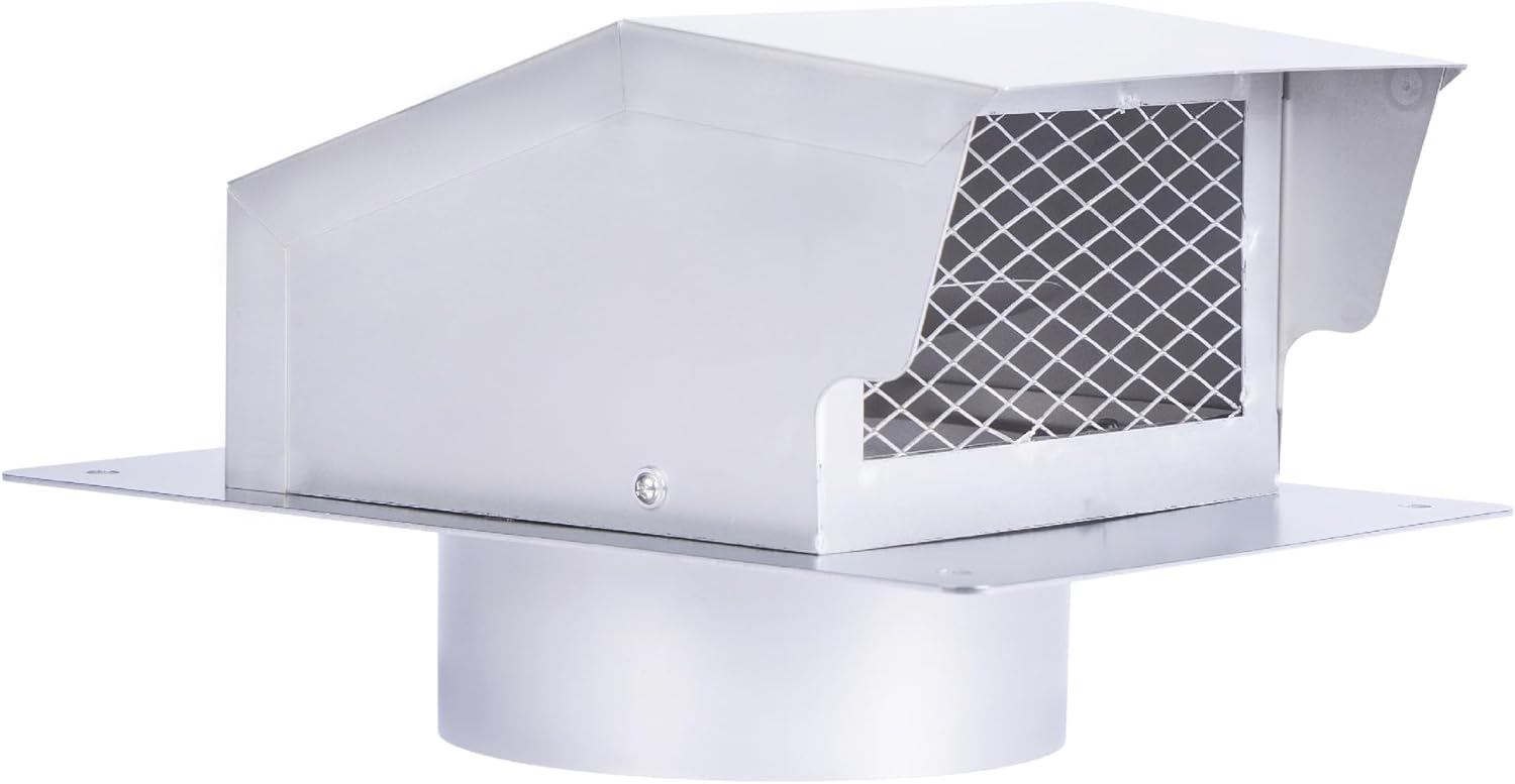 LTSEAME 6 Inch Stainless Steel Roof Vent Cap,Bathroom Exhaust Roof Vent ...