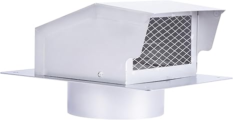 LTSEAME 6 Inch Stainless Steel Roof Vent Cap,Bathroom Exhaust Roof Vent ...