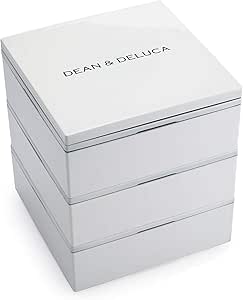 Amazon.com: Dean & Deluca 3-Tier Small White Box Lunch Box Picnic ...