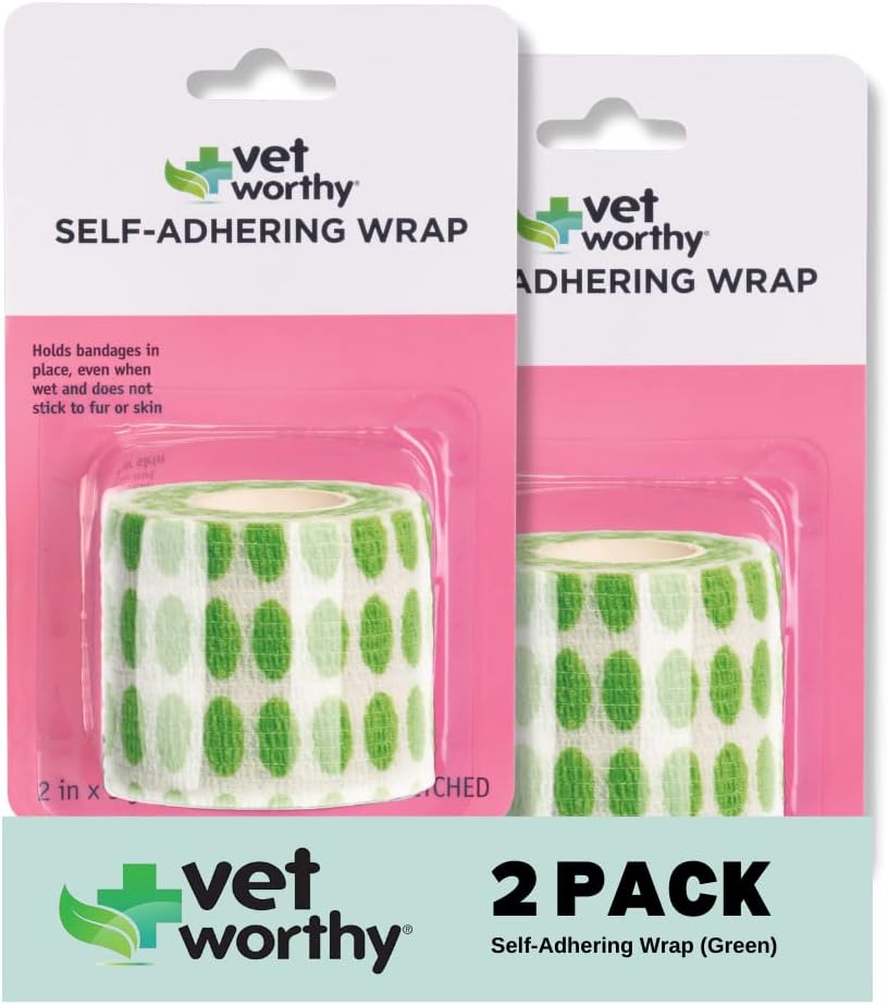 Amazon.com: Vet Worthy Self Adhering Wrap for Dogs - Self Adhesive ...
