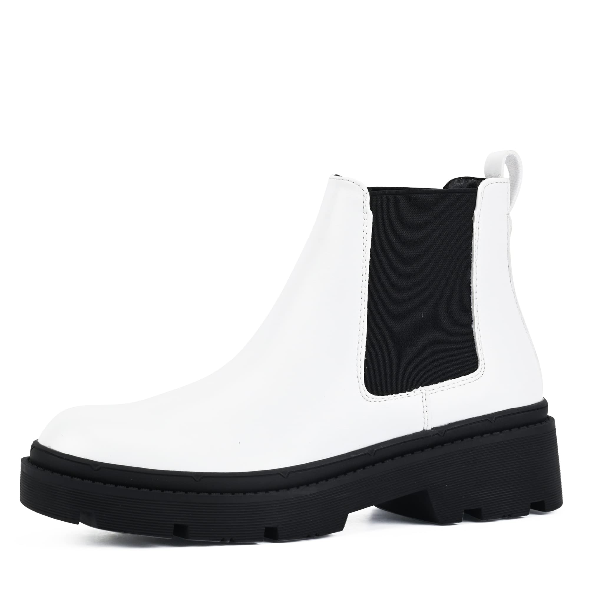 READYSALTED Women's Multi Slip on Chunky Platform Chelsea Boots(DAMON1 ...