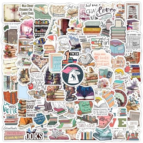 100 Pcs Book Stickers for Kids and Teens Waterproof Vinyl Reading ...