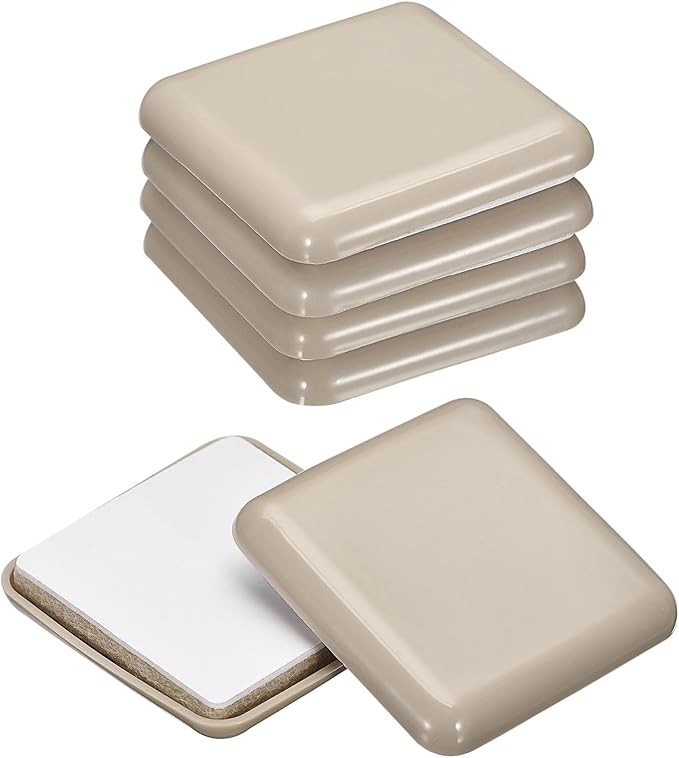 uxcell Furniture Sliders, 8Pcs 2" - Plastic Self-Adhesive Square ...