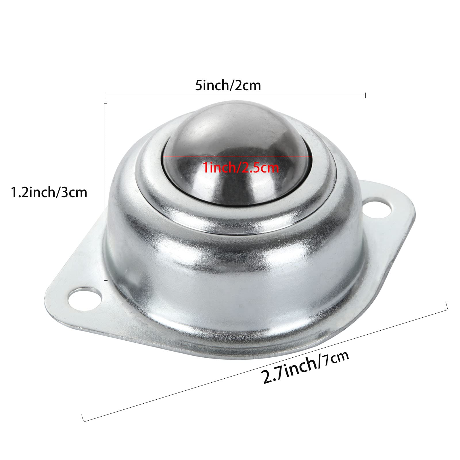 Snapklik.com : 16Pcs 1 Roller Ball Transfer Bearings, 360o Rotation ...