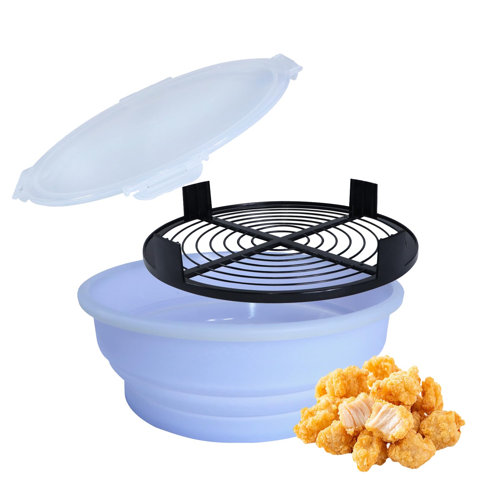 Amazon.com: Breader Batter Bowl -（10.3"*10.3"*3.6" ） Mess Free Breading ...