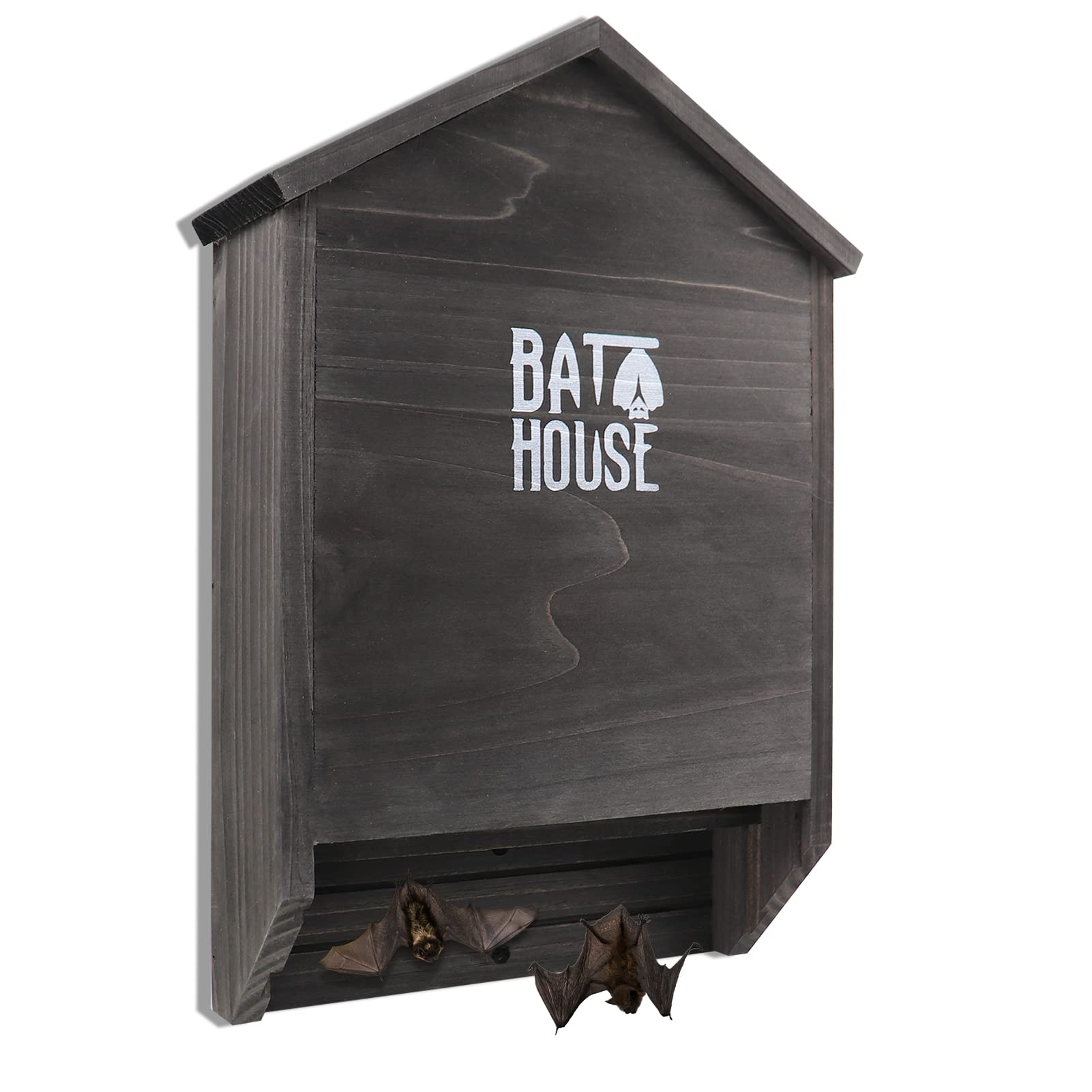 Bat House for Outdoors,Double Chamber Cedar Bat Shelter, Convenient for ...
