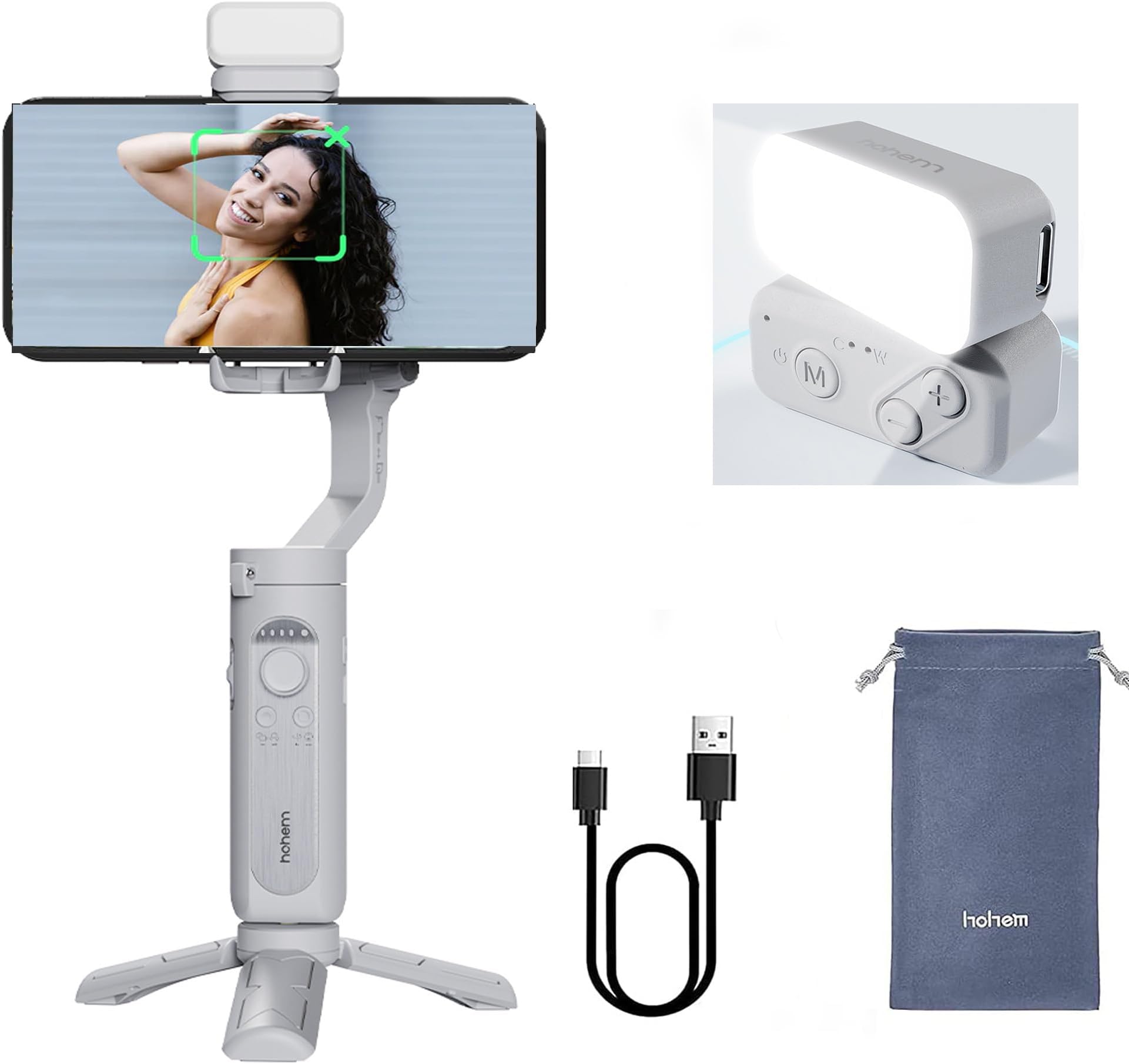 hohem iSteady XE Gimbal Stabilizer for Smartphone, 2023 Portable 3-Axis ...