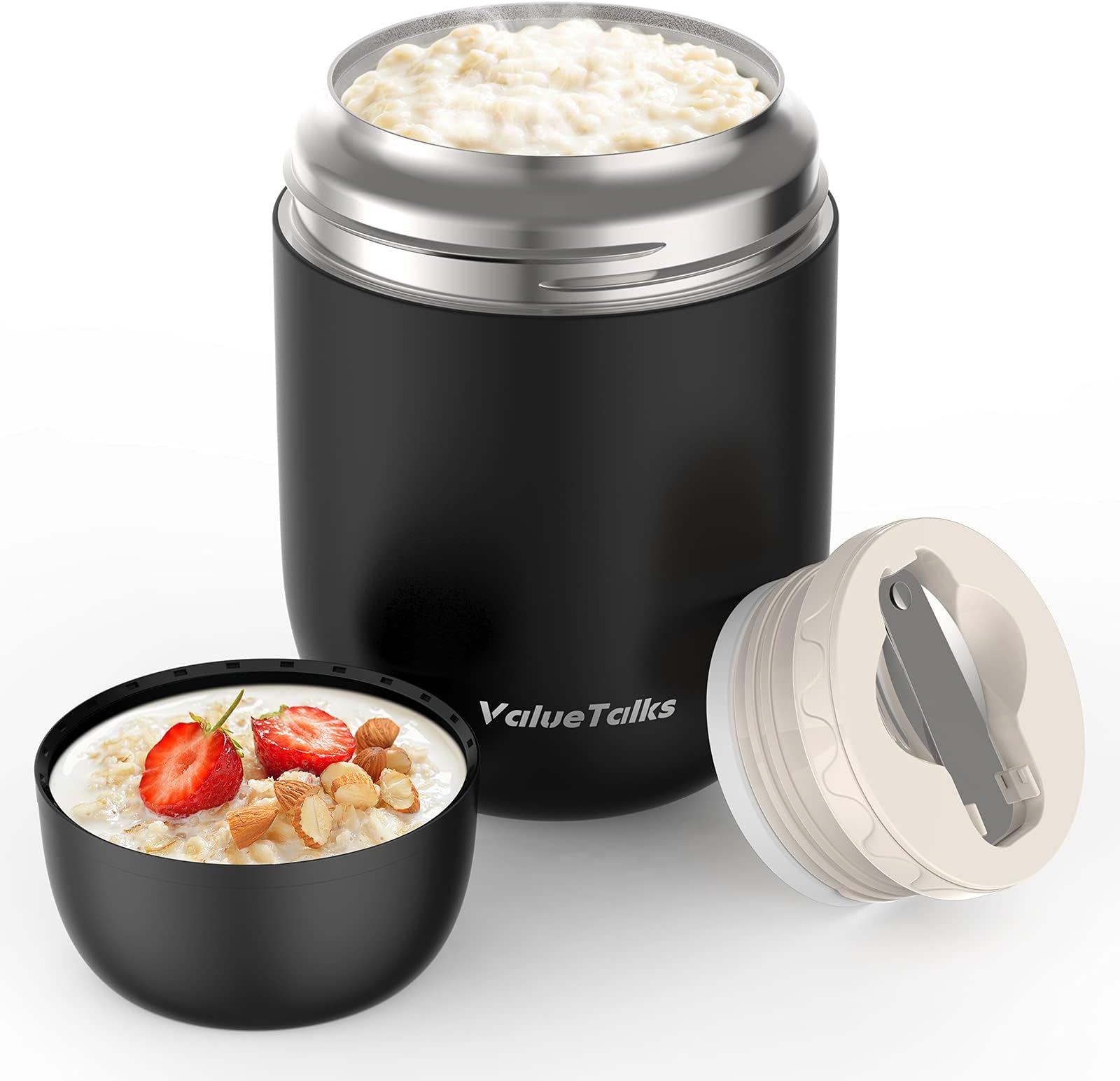 W&JOHNSON Food Flask Container, 800 ml Stainless Steel Double Walled ...