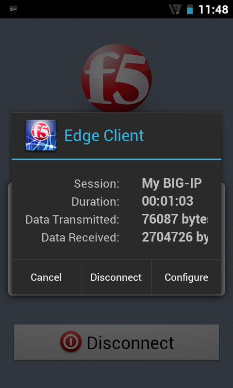 Aplicación F5 BIG-IP Edge Client en Amazon Appstore