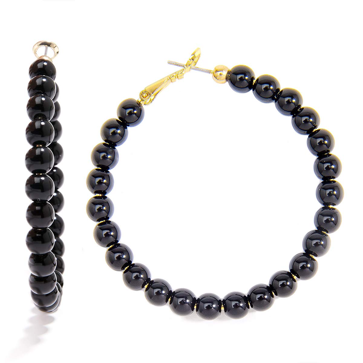 Amazon.com: ZENZII Pearly Hoop Earring: Clothing, Shoes & Jewelry