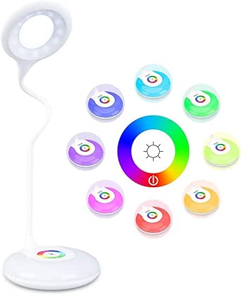 LED Desk Lamp with USB Charging Port, Eye Protection Desk Lamp with 3 ...