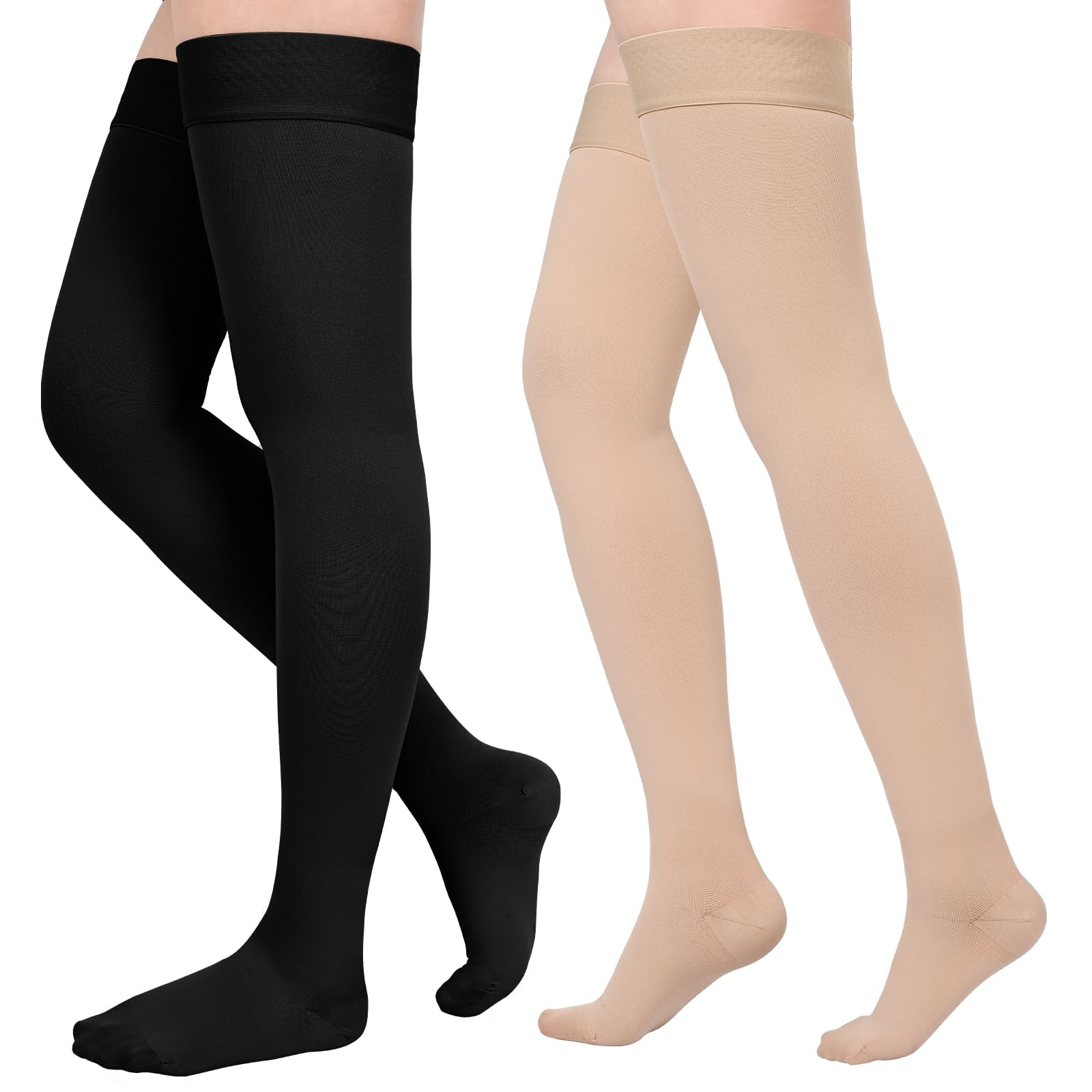 Amazon.com: Compression Stockings for Women & Men, 2 Pairs 15-20mmHg ...