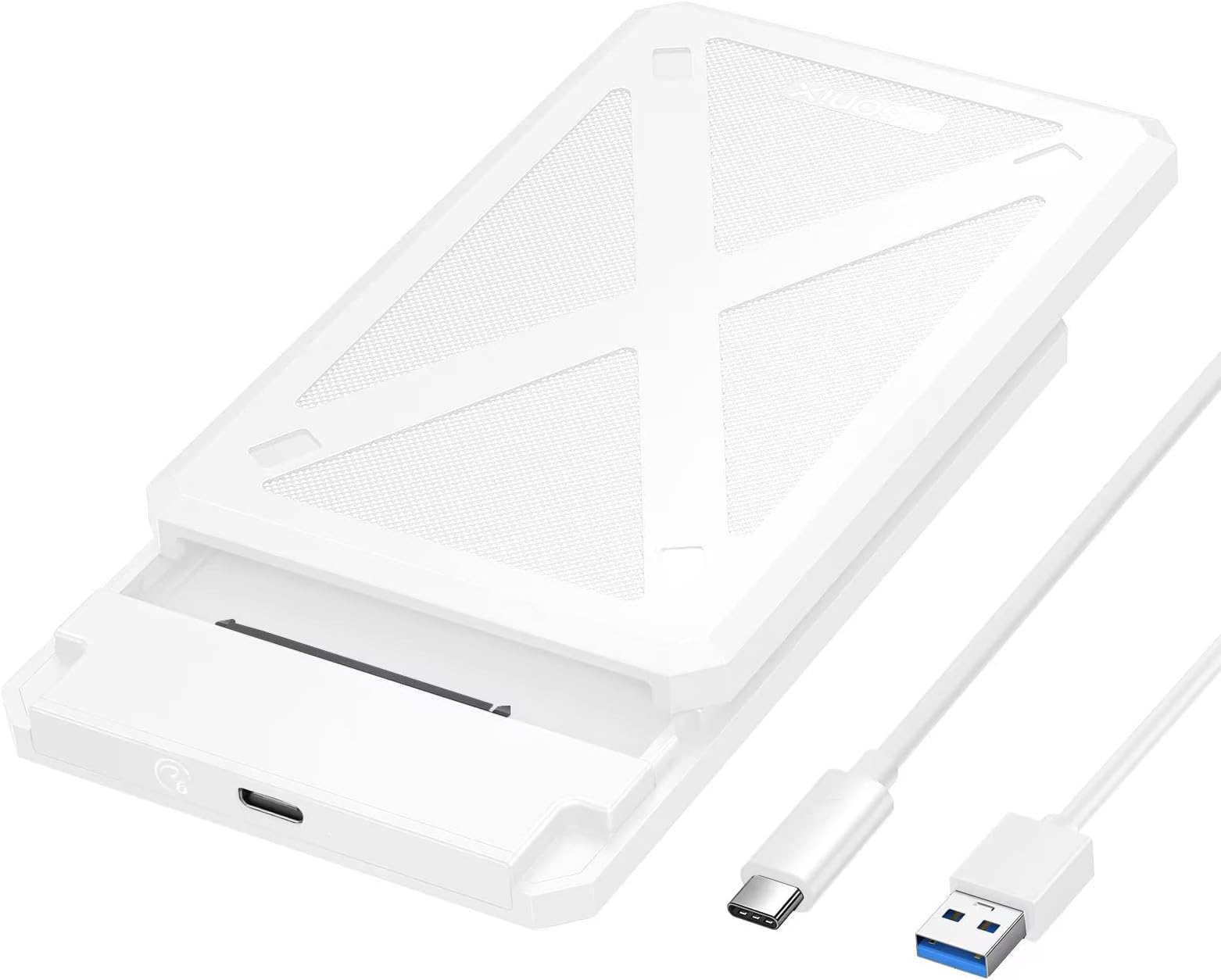 iDsonix 2.5 inch Hard Drive Enclosure USB C 3.1 to SATA III Tool-Free ...