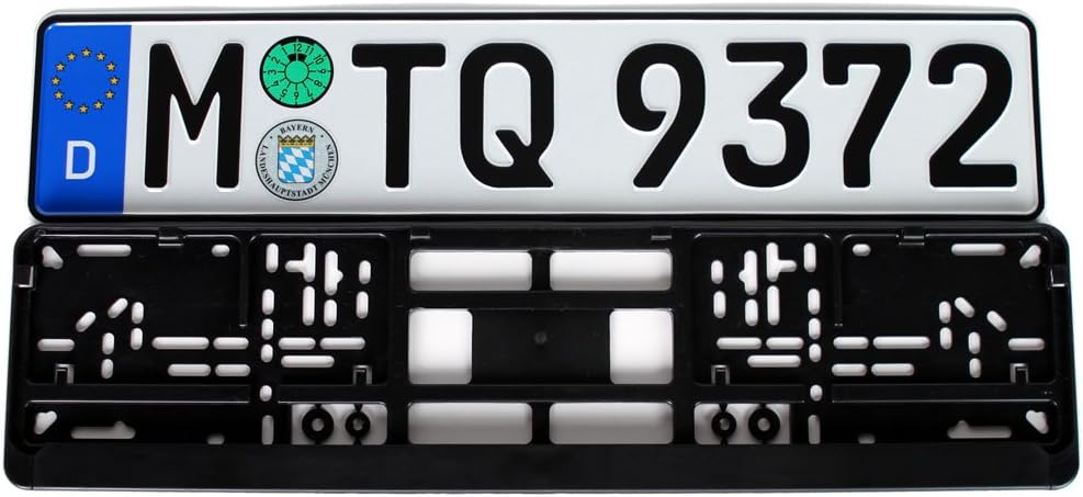 Amazon.com: British Gloss Yellow Euro Plate Package - Plate, Frame ...