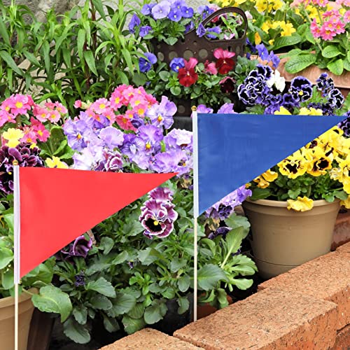 Housoutil Signs Color Triangular Pole Marking Stick Flags: Triangle ...