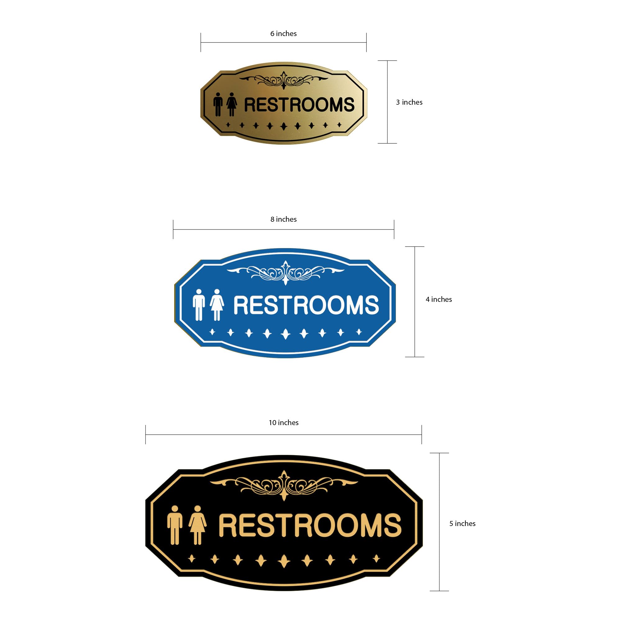 Victorian Restroom Signs