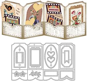 Amazon.com: DELORIGIN Folding Greeting Card Cutting Dies Card Making ...