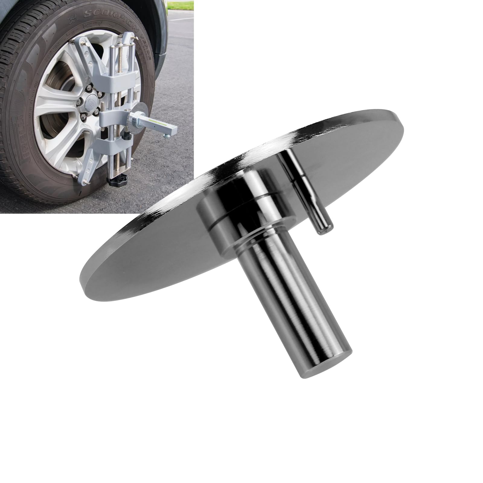 Snapklik.com : Stainless Steel Adapter Plate For Wheel Alignment Clamp