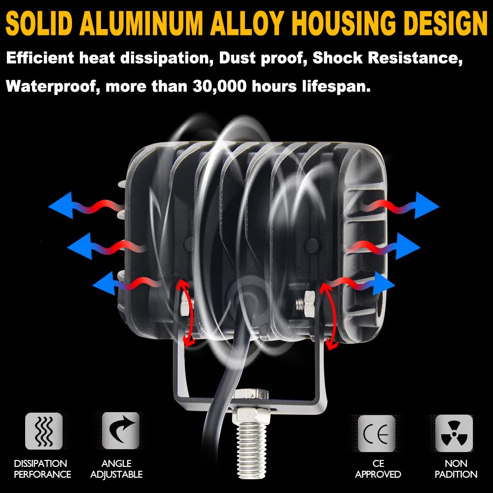 Snapklik.com : FOXCID 4 Inch LED Pod Lights