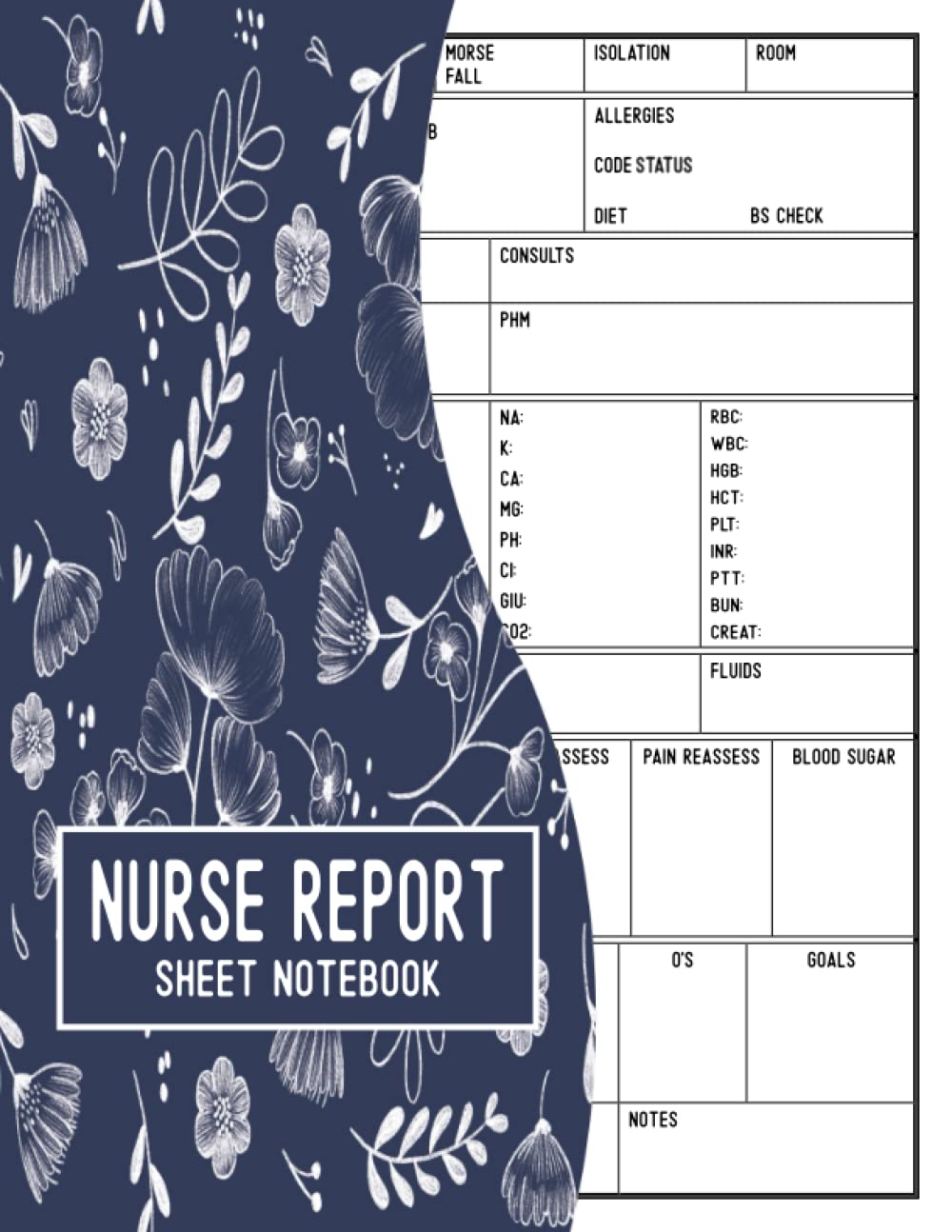 Nurse Report Sheet Notebook Nurse Report Handoff Sheets Icu Nurse ...
