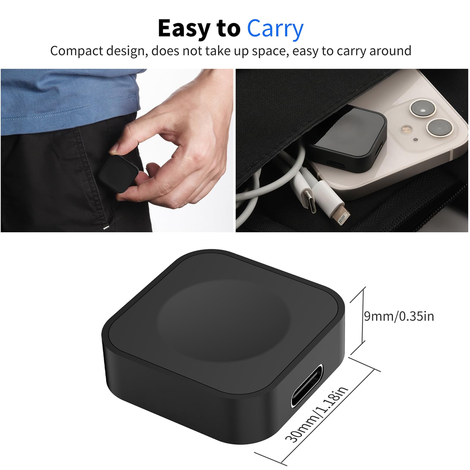 Lovandare Magnetic Charger Adapter for Apple Watch, Reuse USB-C or ...