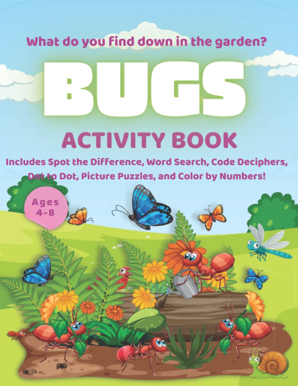 Bugs Activity Book Includes Spot The Difference Code Deciphers Color ...