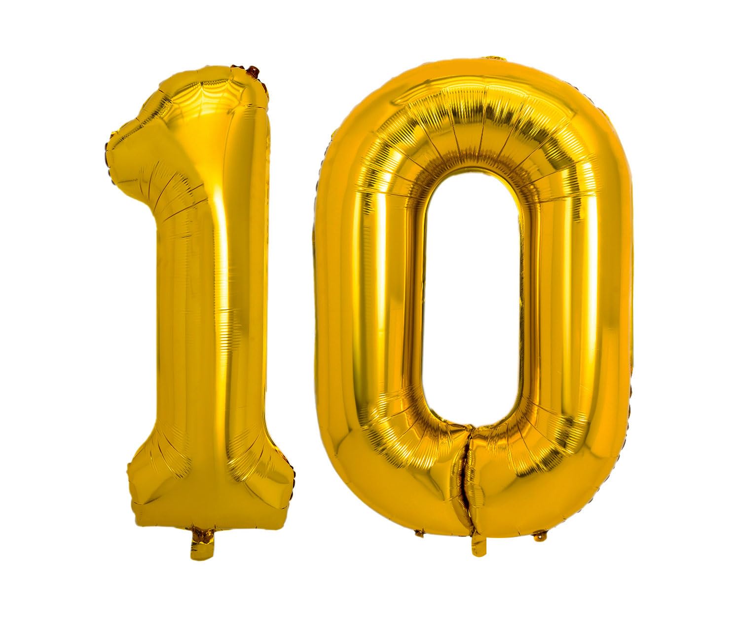 Amazon.com: PIGETALE 40 Inch 10 Number Balloons Gold Big Giant Jumbo ...