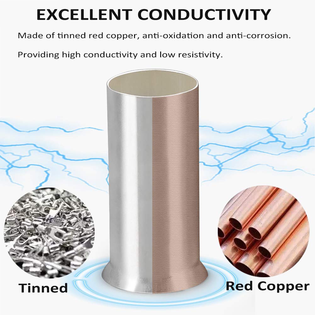 Snapklik.com : 600 Pcs 7 Sizes Wire Ferrules Kits Tinned Copper Crimp ...