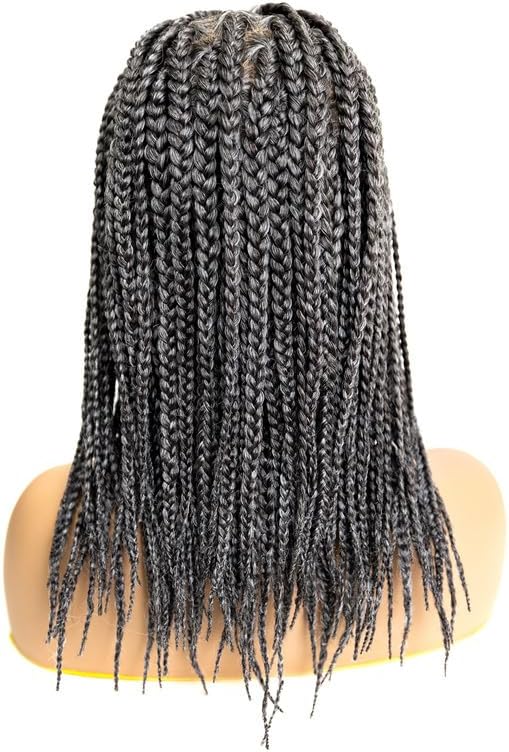 Amazon.com : BAOHUKE 16” Salt And Pepper Human Hair Wigs For Black ...