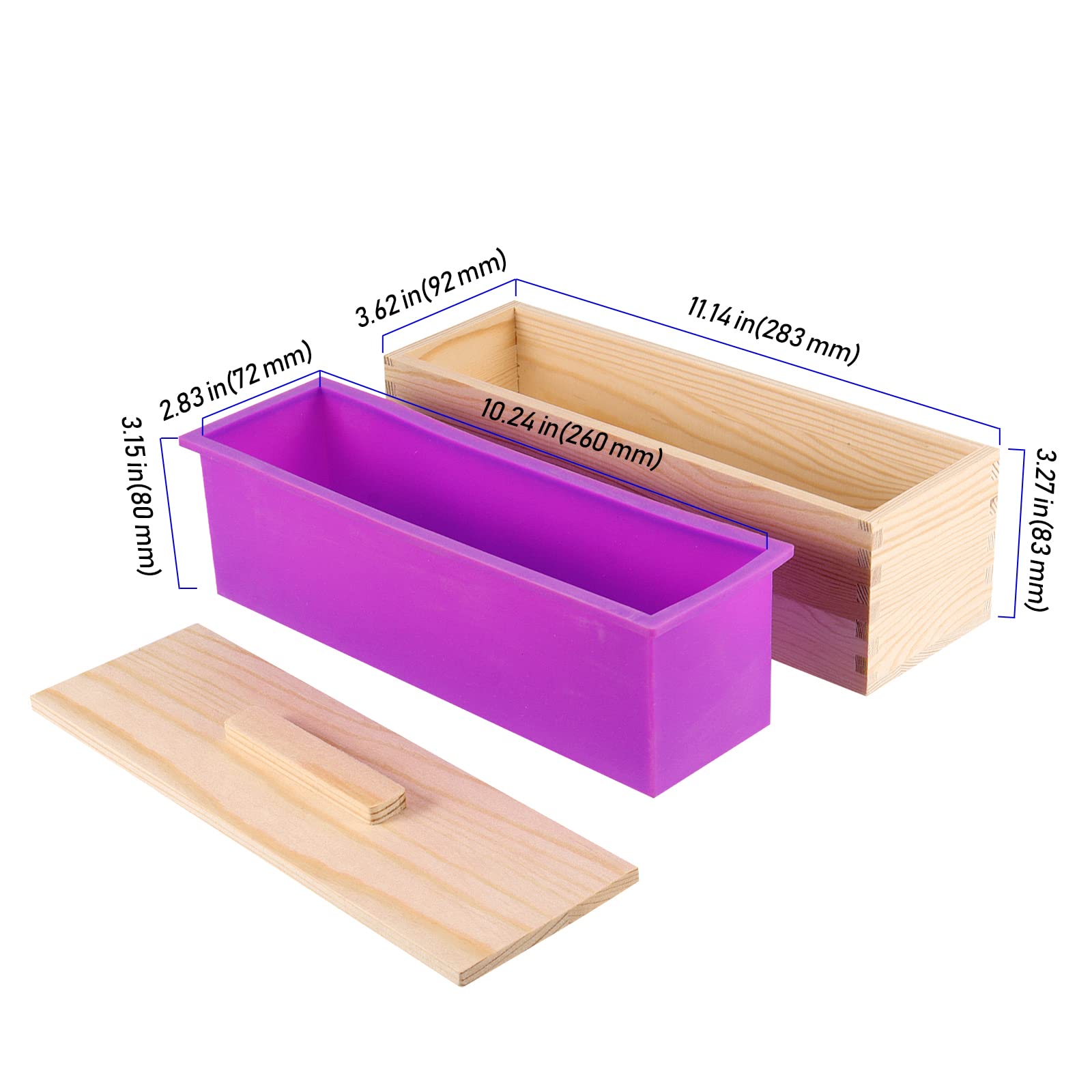 Snapklik.com : ZEONHEI 3 PCS 42 Oz Purple Silicone Soap Molds Loaf ...
