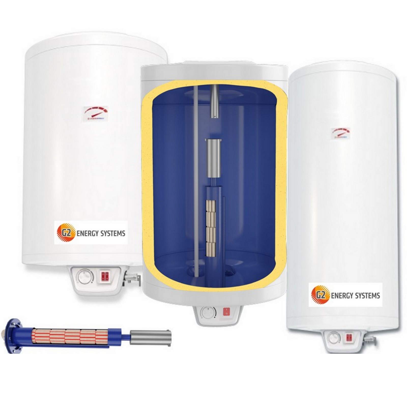 Elektro Warmwasserspeicher Boiler mit verschleißfreiem Keramikheizstab ...